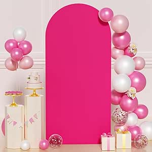 Amazon.com: FUHSY Hot Pink Arch Cover 4FT Arch Backdrop Cover for ...