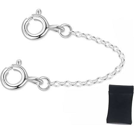 Amazon.com: Bracelet Safety Chain Sterling Silver Security Chains for ...
