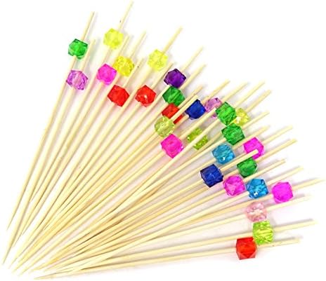 Amazon.com | AKOAK 100 Counts Handmade 4.7" Pink Heart Cocktail Sticks ...