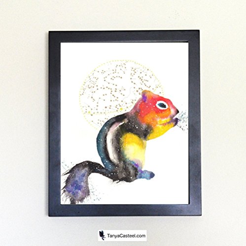 Amazon.com: Squirrel/Chipmunk Spirit Animal Art Print from Watercolor ...