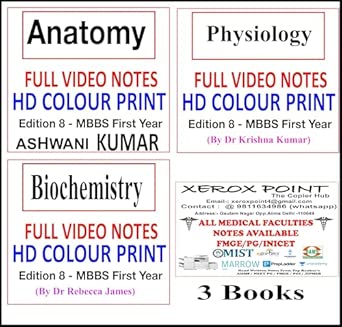 Buy Marrow Edition 8, MBBS 1st Year Notes {ANATOMY ,BIOCHEMISTRY ...