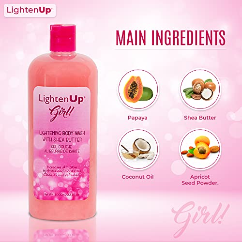 LightenUp Exfoliating Body Wash – 33.8 Fl oz / 1000 ml (Girl) – BigaMart