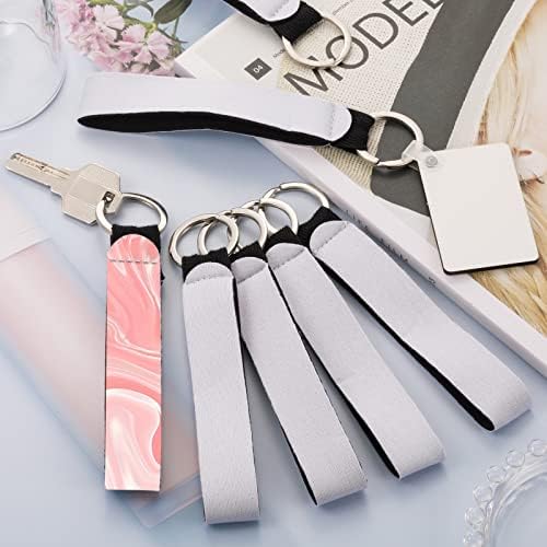 Amazon.com: 80 Pieces Sublimation Blank Wristlet Keychains with ...