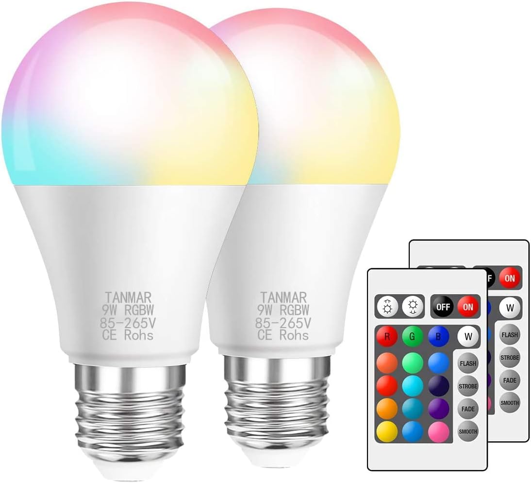 ILC RGB LED Light Bulb, Color Changing 40W Equivalent, Daylight White ...