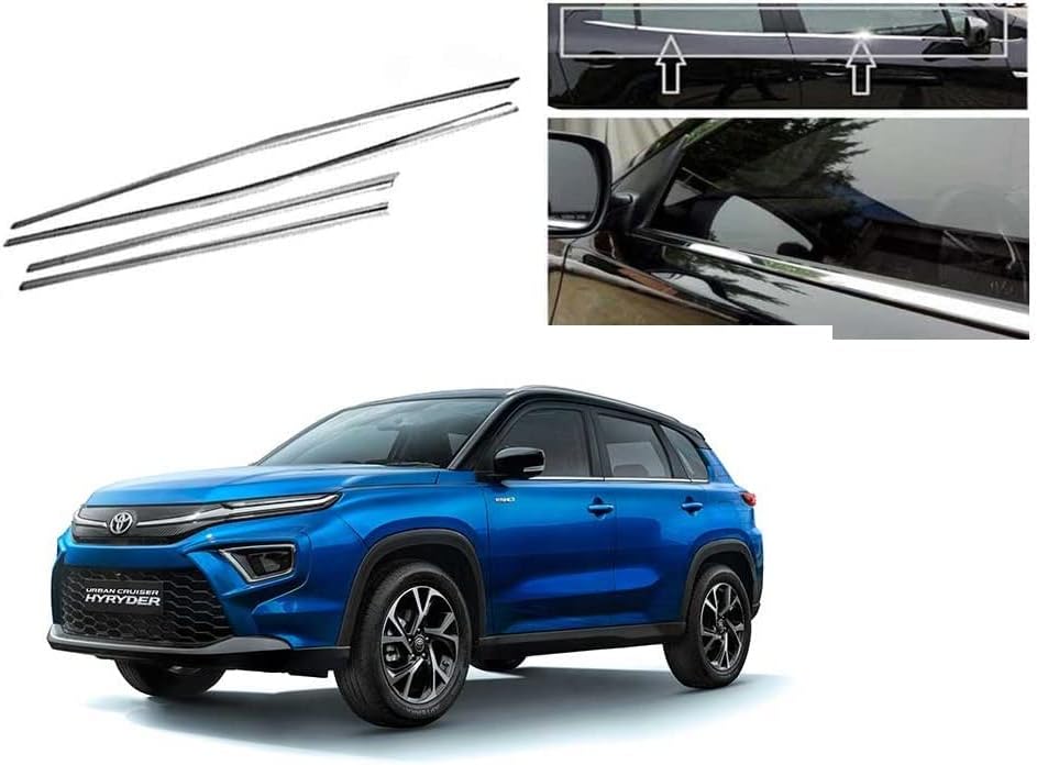 AutoMoto Car Window Lower Garnish/Chrome line Beading/Silver molding ...