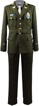 Amazon.com: TISEA Men's America Army Officer Uniform Hero Captain ...