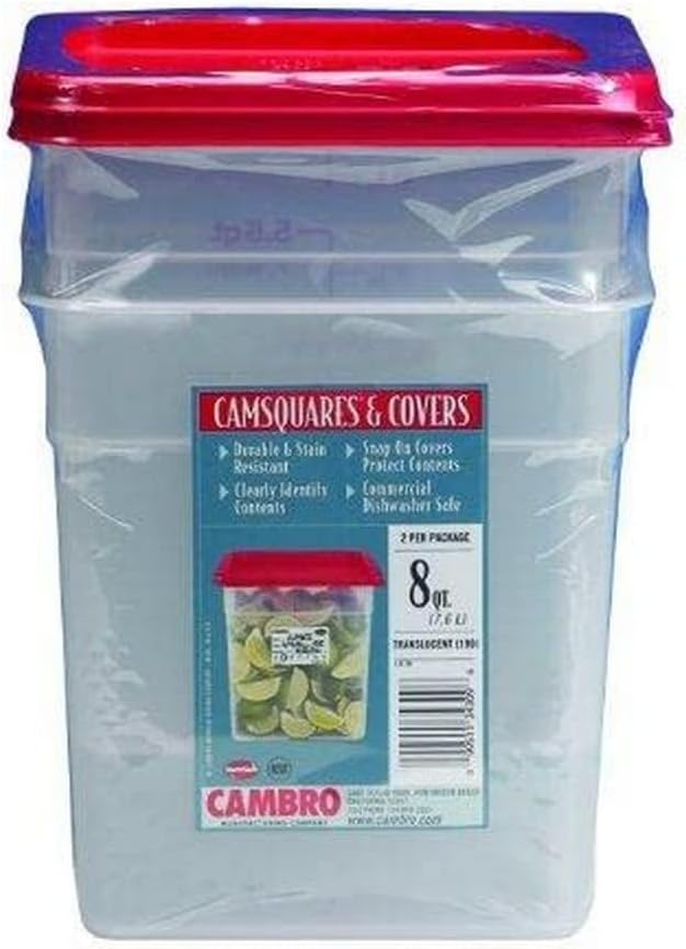 Amazon.com: Cambro Round Translucent Container with Lid (6 qt, 2 Pack ...