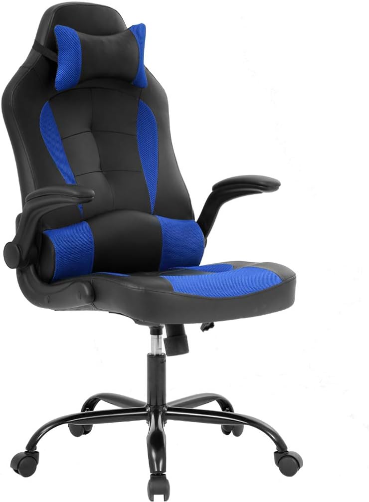 Amazon.com: Back Racing Car Style Bucket Seat Office Desk Chair Gaming ...