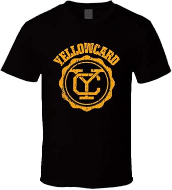 Amazon.com: Yellowcard Music Band Logo Rock Cool T Shirt XXL Black ...