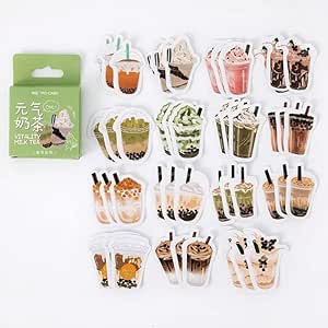 Amazon.co.jp: 46 Stickers Tapioca Cafe Illustration Antique Vintage ...