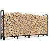 Amazon.com : Mr IRONSTONE 8ft Firewood Rack Outdoor Indoor, Upgraded ...