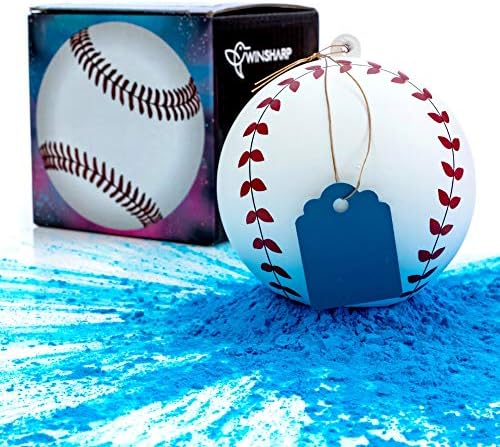 Amazon.com: UP Shop Gender Reveal Baseball with Pink and Blue Powder ...