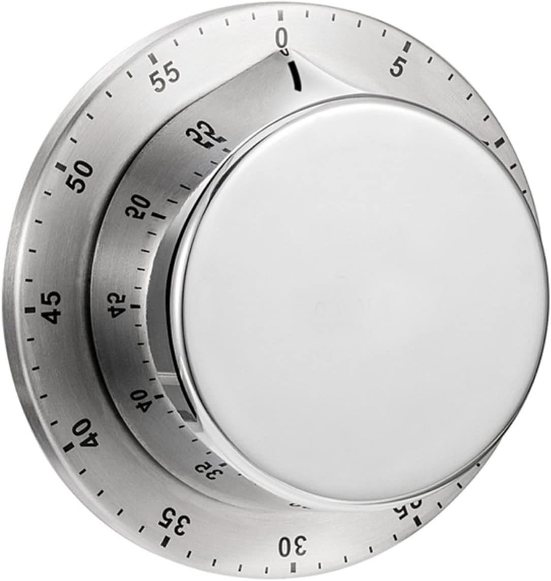POSICHE Mechanical Timer Kitchen Magnet Stainless Steel Countdown Timer ...