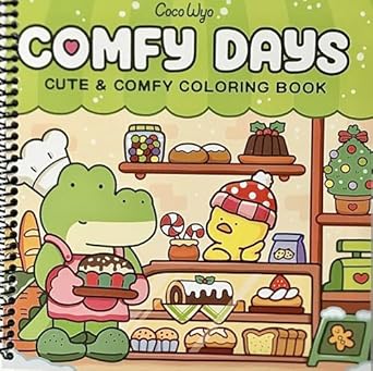 Comfy Days: Coloring Book for Adults and Teens Featuring Super Cute ...