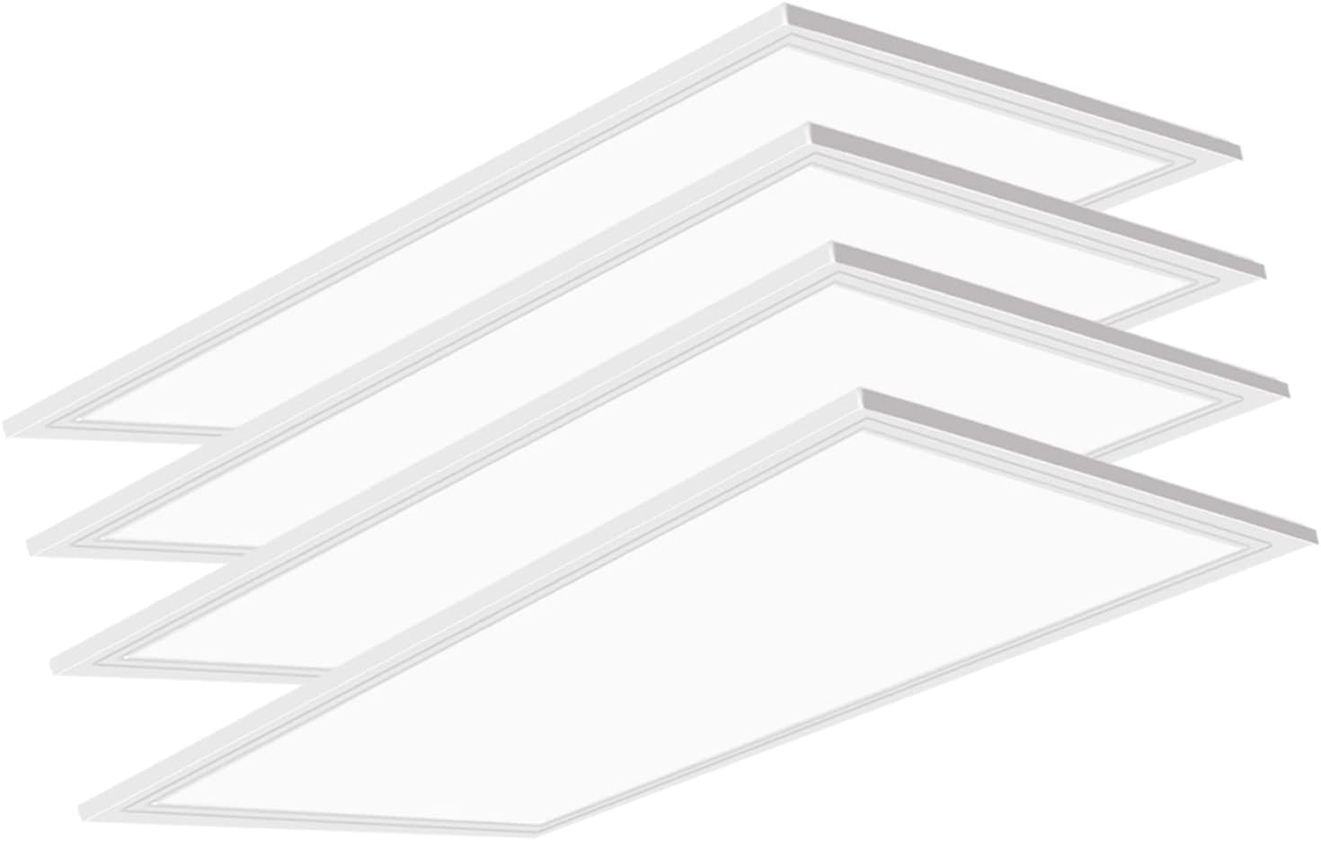 4 Pack 2x4 LED Flat Panel Light Fixture, 7800 LM Daylight 2x4 FT LED ...