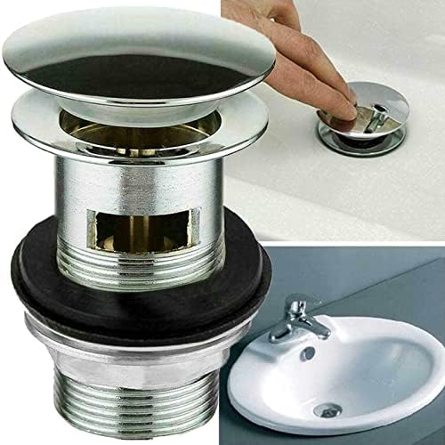 SHAFAH - Click Clack Chrome Plug Bathroom Pop Up Basin Waste Slotted ...