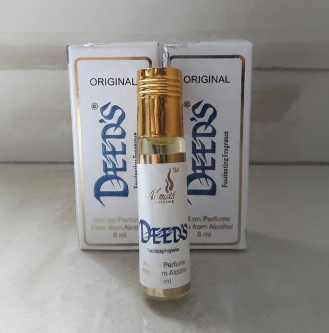 Almas DEEDS Original Alcohol-Free Attar Perfume Oil – 6ml Roll-On (Set ...