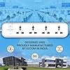Elcom- Universal Power Strip, 4 Sockets with Illuminated Switch, White ...