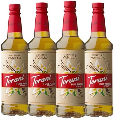 Amazon.com: TORANI Puremade Signature Vanilla Syrup, 750ml, PET Bottle ...