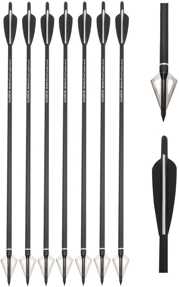 Amazon.com : ZSHJGJR Crossbow Bolts Carbon Arrows 16/17/18/20/22 Inch ...