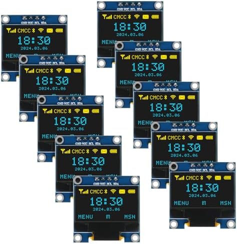 Amazon.com: AITRIP 10 Pieces 0.96 Inch OLED I2C IIC Display Module 12864 128x64 Pixel SSD1306 ...