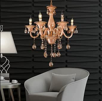 Buy CITRA 8 Light Amber Glass Italian Chandelier Ceiling Lights Hanging ...