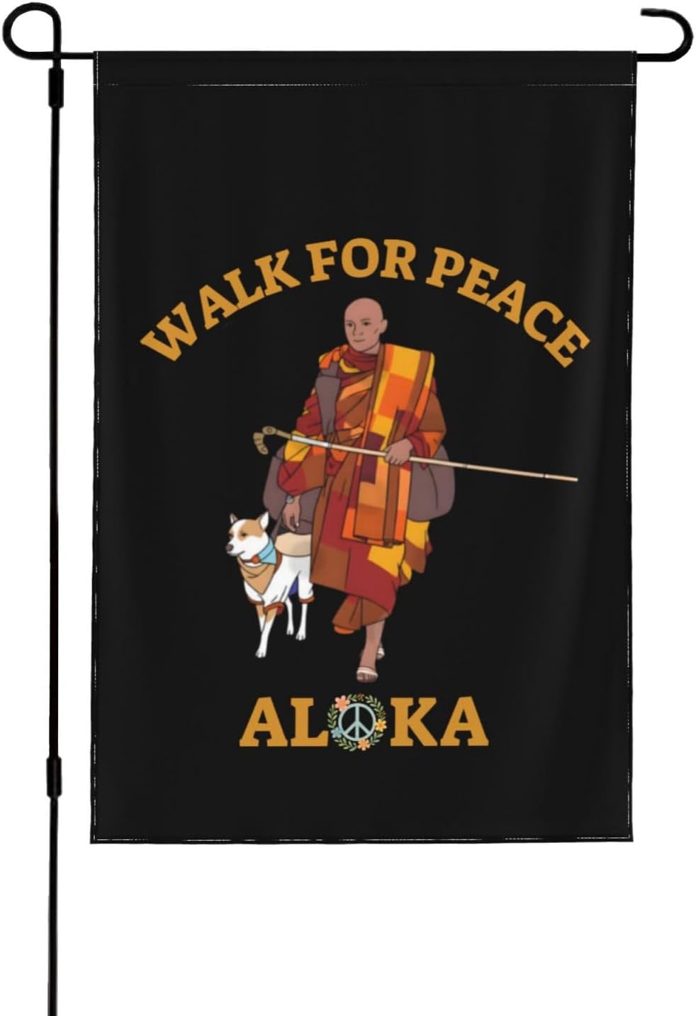 Amazon.com : Walk For Peace Monks With Aloka Dog Flags 28x40 Inch Ft ...