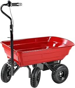 Amazon.com : TDZXQQ Four-Wheeled Electric Wheelbarrow for Garden and ...