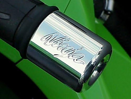 Amazon.com: i5 CHROME BAR ENDS with Engraved Logo for Kawasaki Ninja ...