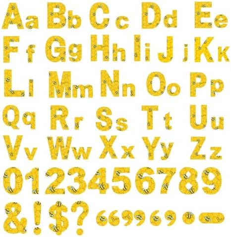 Amazon.com: 192 Pcs Bee Bulletin Board Decoration Letters Numbers ...