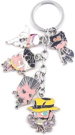 JJBA JoJo Jotaro Kujo Keychain - J.P Polnareff & Joseph Anime Figures ...