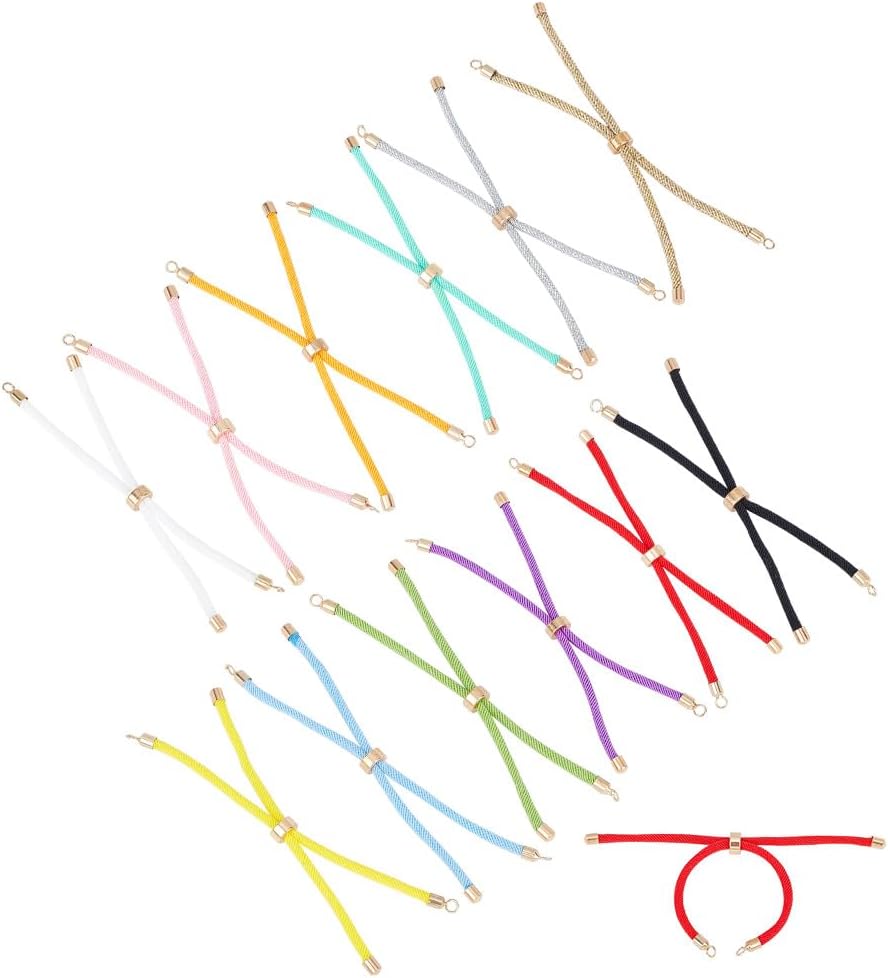 Amazon.com: GOMAKERER 12 Pcs 12 Colors Adjustable Slider Bracelets ...