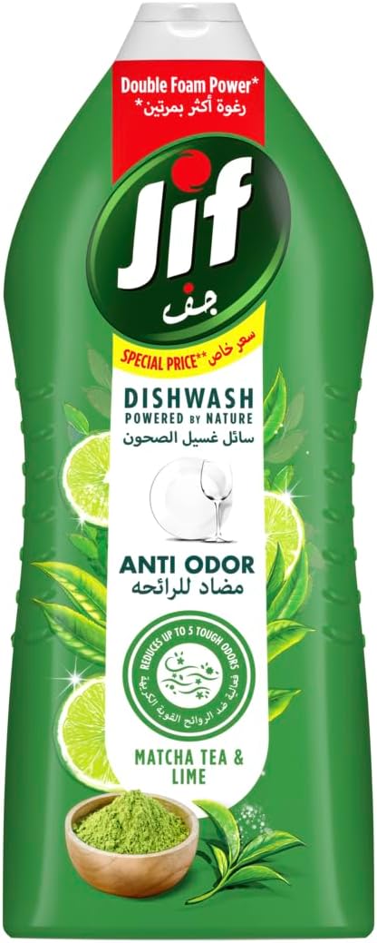 Jif Anti Odor Dishwashing Liquid, for 100% Grease removal Matcha Tea ...