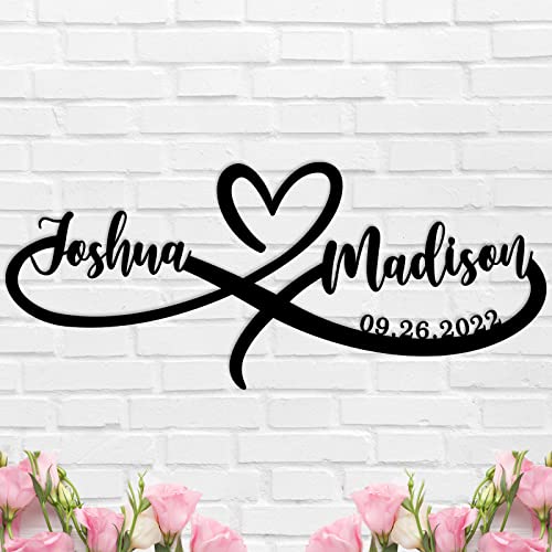 Amazon.com: Personalized Infinity Metal Sign,Wedding Gifts for Couples ...