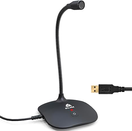 KLIM Talk USB Desk Microphone for Computer - New - Compatible with Any ...