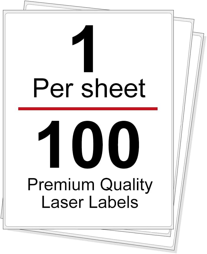A4 Labels White Address Labels Sticker Paper,1 per Sheet,100 Sheets ...