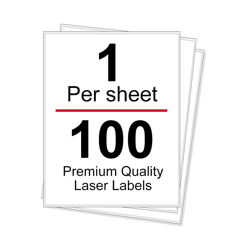 A4 Labels White Address Labels Sticker Paper,1 per Sheet,100 Sheets ...