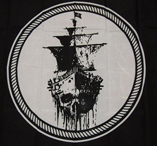 Snapklik.com : 3x5 Ghost Pirate Ship Flag Black Sea Mutiny Jolly Roger ...