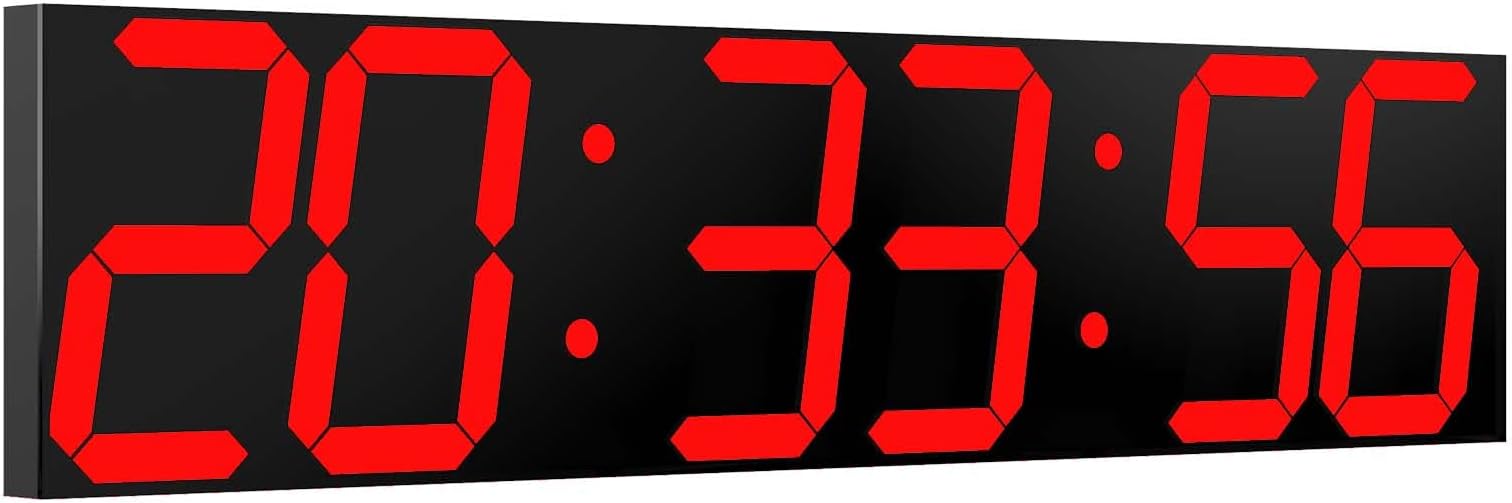 Amazon.com: Ivation Huge Large Big Oversized Digital LED Clock - Shelf ...