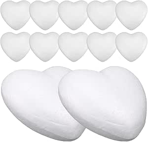 Amazon.com: Healvian 12pcs Love Foam,Craft Foam Heart, Heart Shaped ...