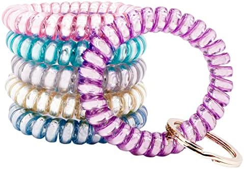 Amazon.com : 6PCS Stretchable Wristband Wristlet Keychain Wrist Key ...