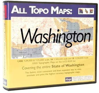 iGage All Topo Maps Washington Map CD-ROM (Windows): 0673654087651 ...