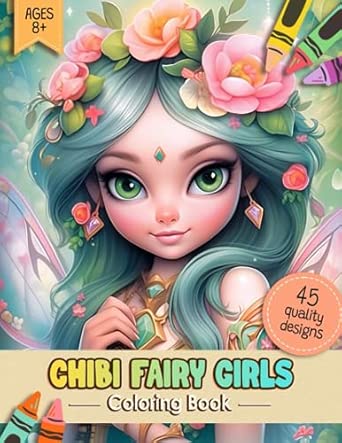 Amazon.com: Chibi Fairy Girls Coloring Book: Cute Kawaii Young Pixies ...