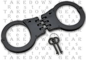 Amazon.com : Handcuffs DOUBLE LOCKING STAINLESS STEEL TRIPLE HINGED ...