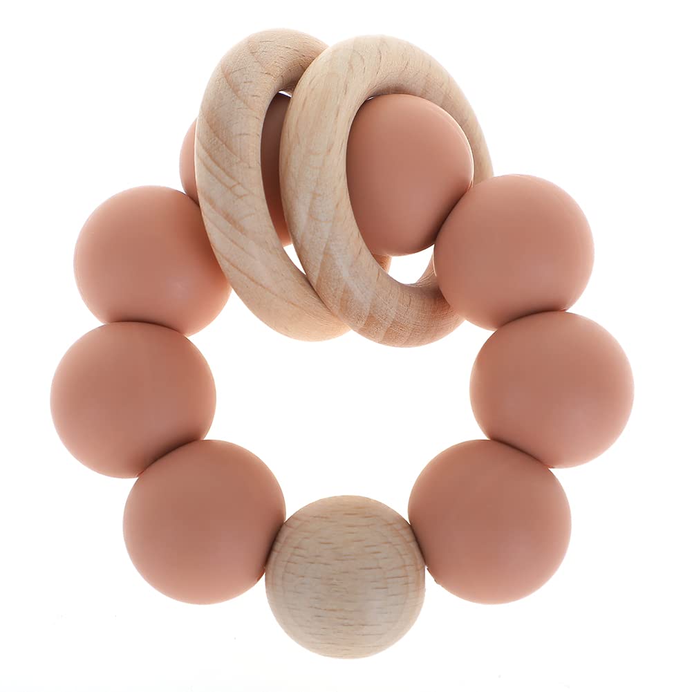 Amazon.com : Silicone Baby Teether, Food Grade Silicone & Beech Baby ...
