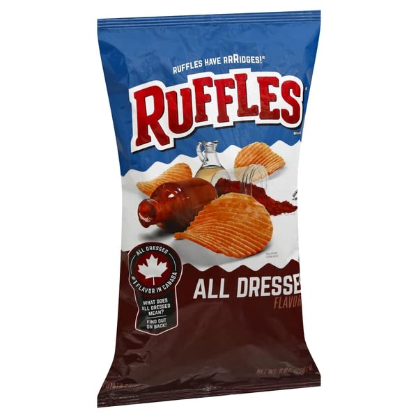 Amazon.com: Frito Lay, Ruffles Potato Chips All Dressed Flavored, 8 Ounce