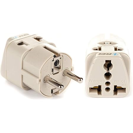 Amazon.com: OREI American USA To European Schuko Germany Plug Adapters ...