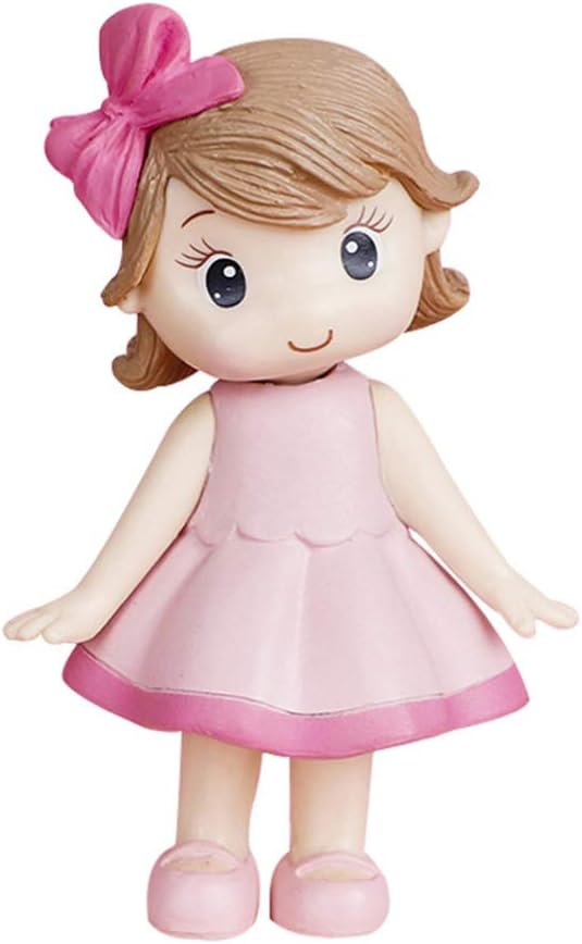 Amazon.com: Toyvian Mini Girl Figures Cute Toys Cupcake Topper DIY Cake ...
