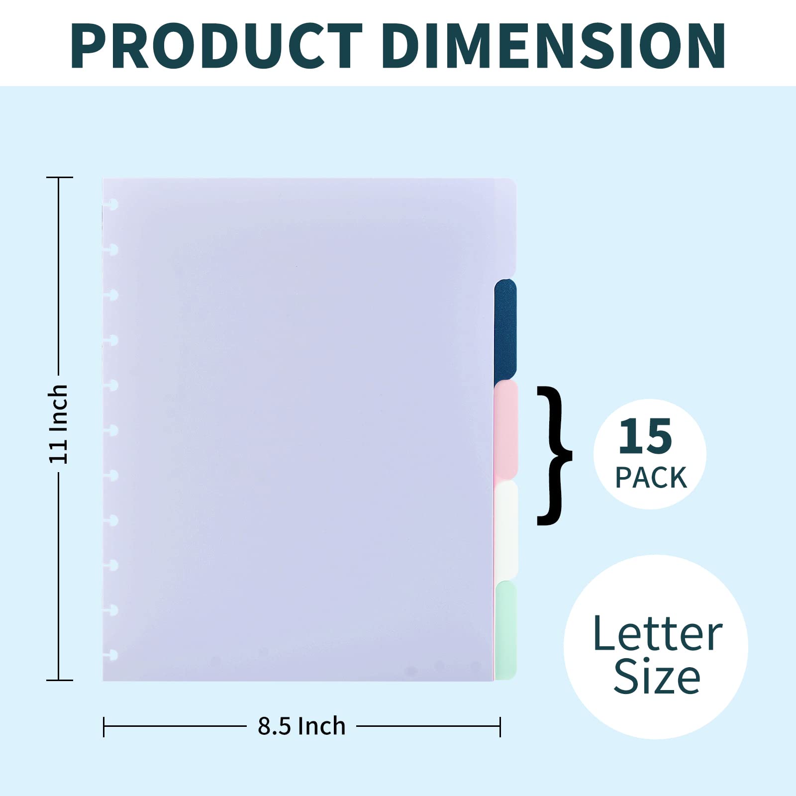 Snapklik.com : 15 Tab DiscBound Letter Size Calendar Dividers Planner ...