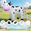 Amazon.com: 6FT Inflatable Cow Outdoor Decoration,Built-in LED Lights ...